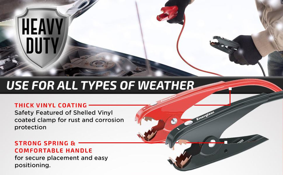 Energizer 1 Gauge 30FT 800A Jumper Cables with Quick Connect - ENB130 ...